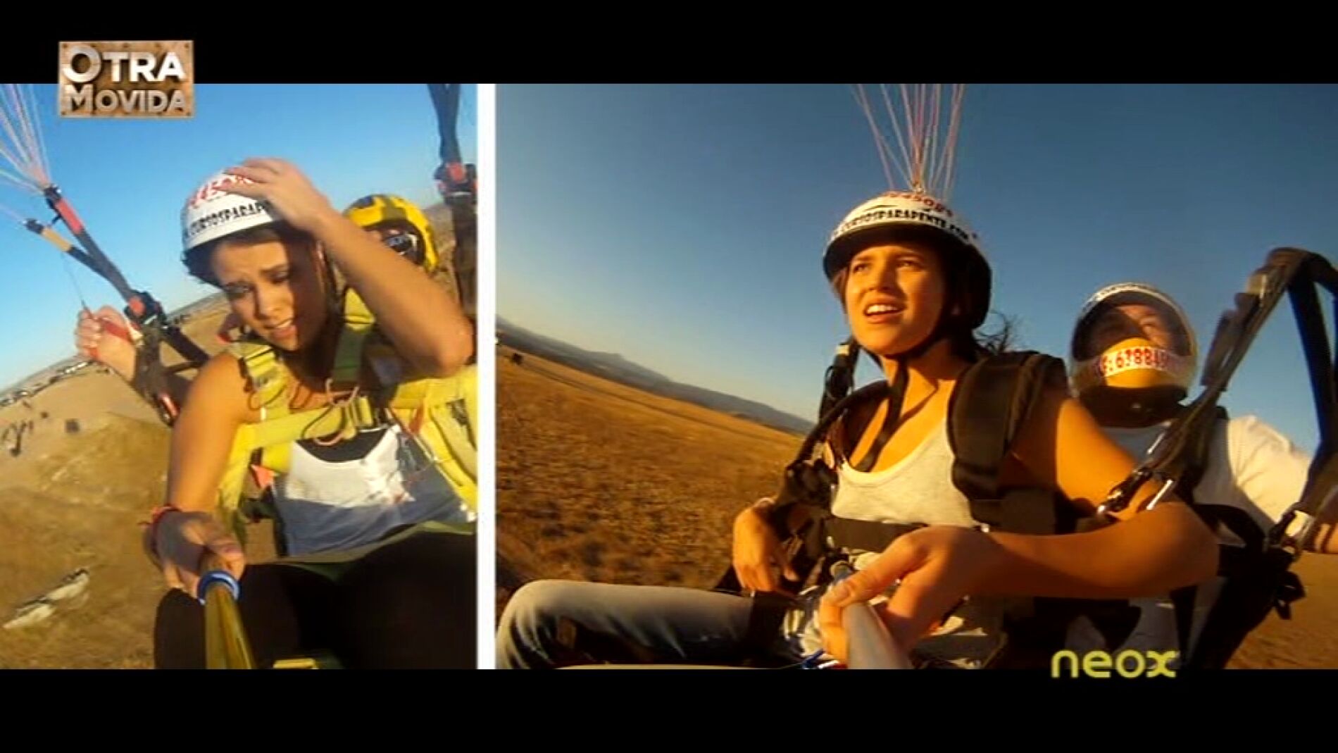 Ana Fernández y Cristina Pedroche vuelan en parapente