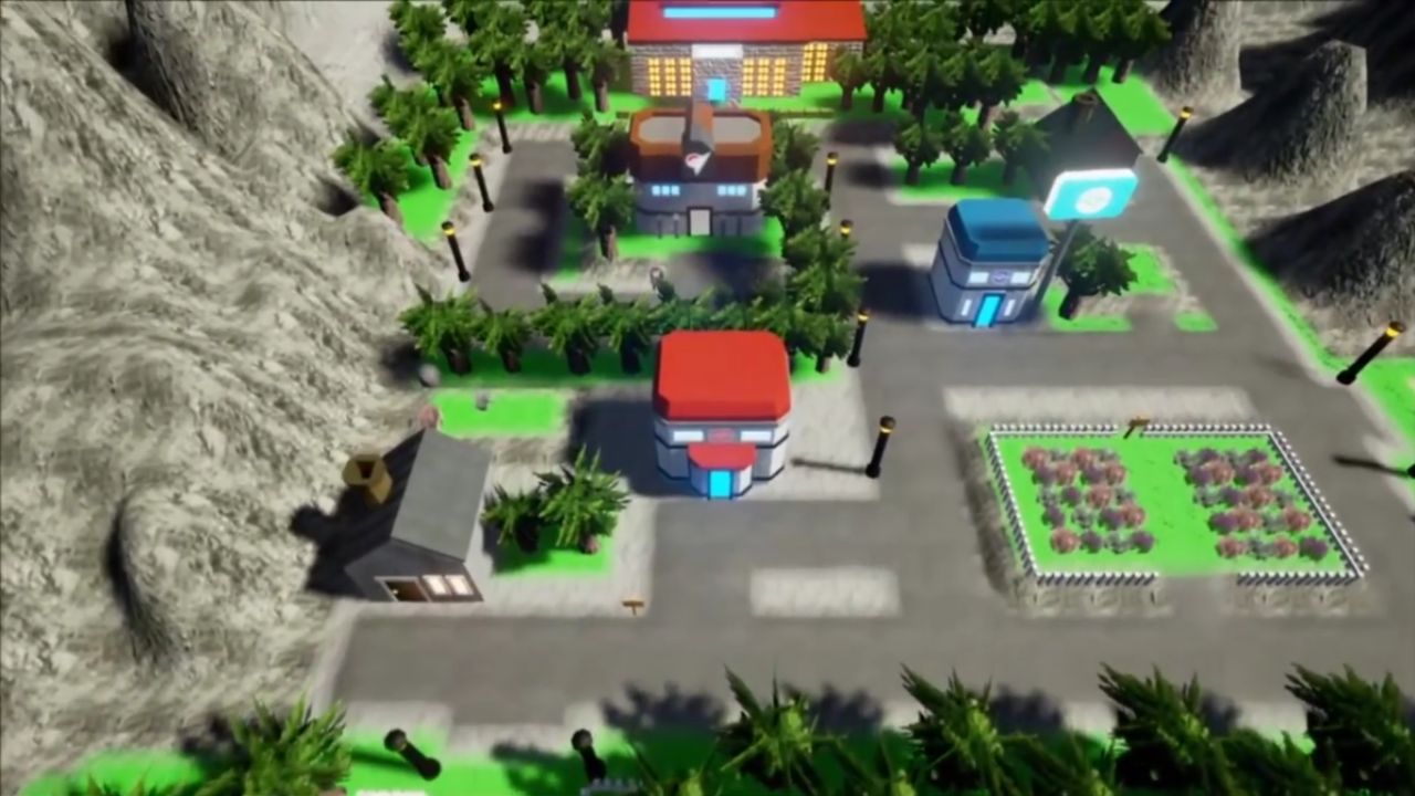 El mapa de los primeros Pokémon, recreado con gráficos actuales