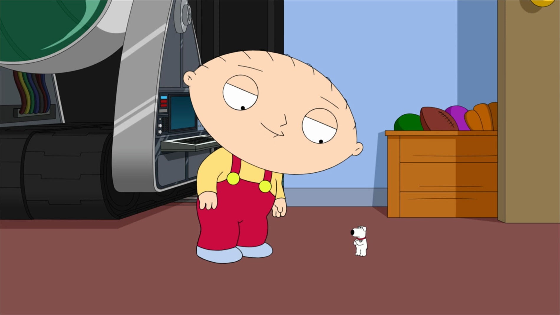 Stewie: "Me halaga mucho que pienses que haría girar las cuatro sillas ...
