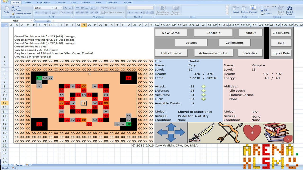 ¿Cómo es un videojuego creado con excel? Ya puedes verlo y probarlo | NEOX GAMES