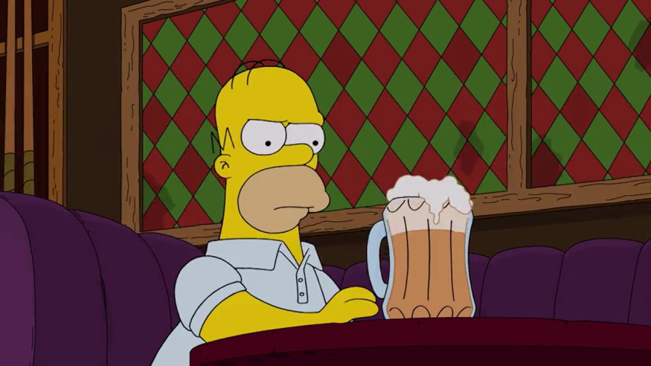 Homer decide dejar de beber para salvar su matrimonio