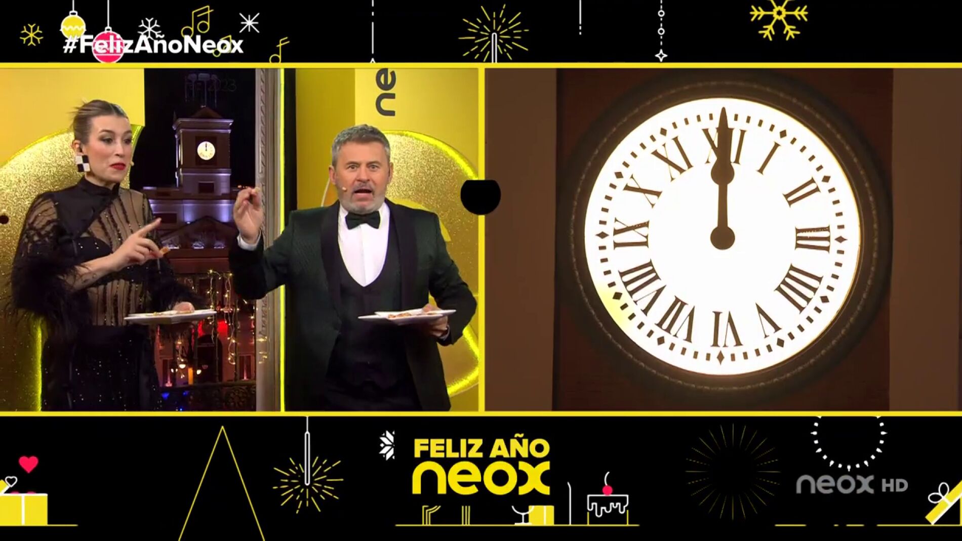 Eva Soriano y Miki Nadal celebran desde la Puerta del Sol el 'Feliz año ...