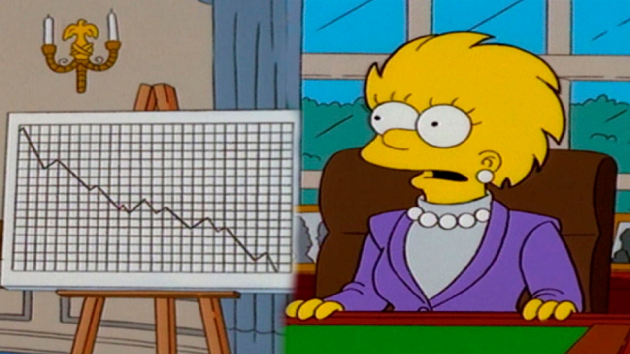 Un país arruinado, la herencia que deja Donald Trump a Lisa Simpson en ...
