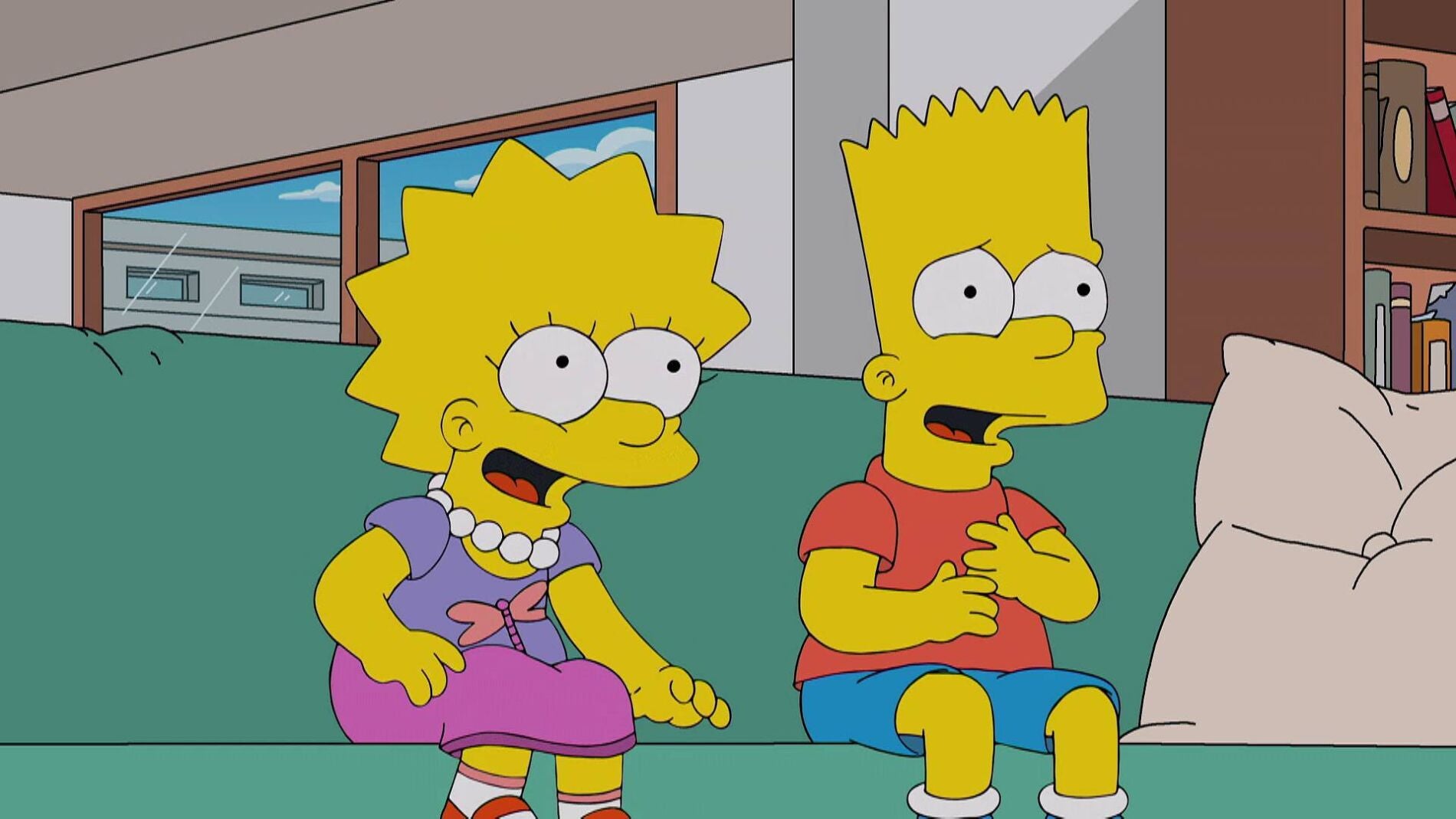 Bart y Lisa se divierten a más no poder con Rasca y Pica, el show culinario más alocado de la ...